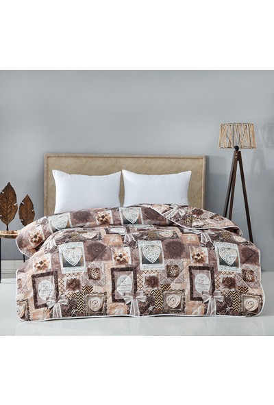 Komfort Home Baskılı Tek Kişilik Microfiber Yorgan + Yastık