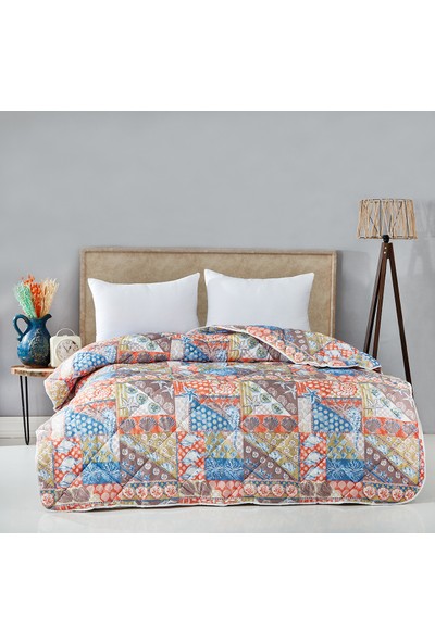 Komfort Home Baskılı Çift Kişilik Microfiber Yorgan + 2 Yastık