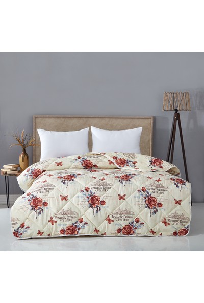 Komfort Home Baskılı Çift Kişilik Microfiber Yorgan + 2 Yastık