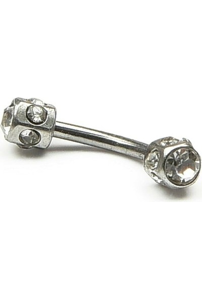 Keys Shop Keysshop Gümüş Rengi Çelik Cerrahi Zirkon Taşlı Kaş Piercing Keys Shop Keysshop Gümüş Rengi Çelik Cerrahi Zirkon Taşlı Kaş Piercing