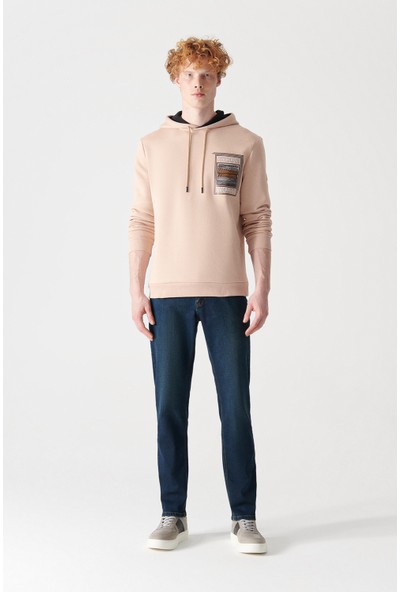 Avva Erkek Lacivert Regular Fit Jean Pantolon E003538