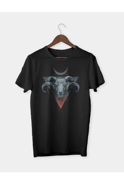 Hollyti Keçi Baskılı Unisex T-Shirt Tişört