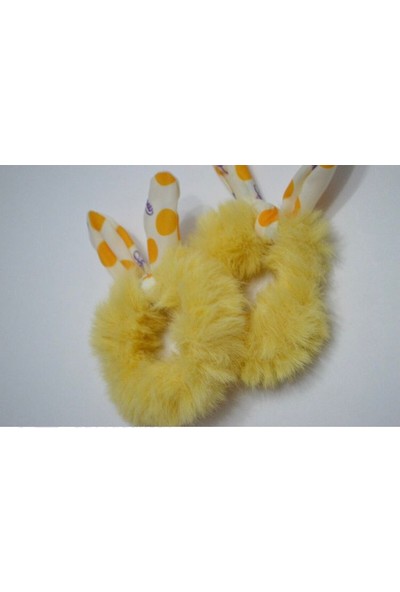 Kız Çocuk Sevimli 2 Li Peluş Sarı Tavşan Kulak Tokası Toka Kız Çocuk Sevimli 2 Li Peluş Sarı Tavşan Kulak Tokası Toka