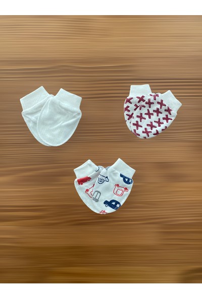 Nikuby Neşeli Bebekler Erkek Bebek Yeni Doğan 3 Çift Eldiven Model-1 Nikuby Neşeli Bebekler Erkek Bebek Yeni Doğan 3 Çift Eldiven Model-1