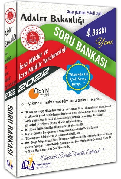 2022 Adalet Bakanlığı Icra Müdür ve Icra Müdür Yardımcılarını Seçme Sınavı Alan Bilgisi Soru Bankası 2022 Adalet Bakanlığı Icra Müdür ve Icra Müdür Yardımcılarını Seçme Sınavı Alan Bilgisi Soru Bankası