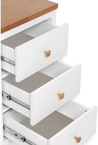 DedeEvTekstil Çok Amaçlı Kaymaz Çekmece Raf Amerikan Servis Vitrin Örtüsü Düzbeyaz