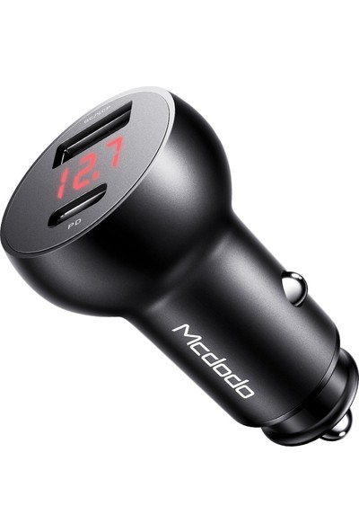 Mcdodo CC-6810 30W 1xpd 1xusb Girişli Araç Çakmak Şarj 5A Siyah Mcdodo CC-6810 30W 1xpd 1xusb Girişli Araç Çakmak Şarj 5A Siyah