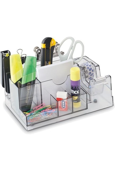 Masa Üstü Kalemlik Bant Kesicili Kırktasiye Gereçleri Organizeri