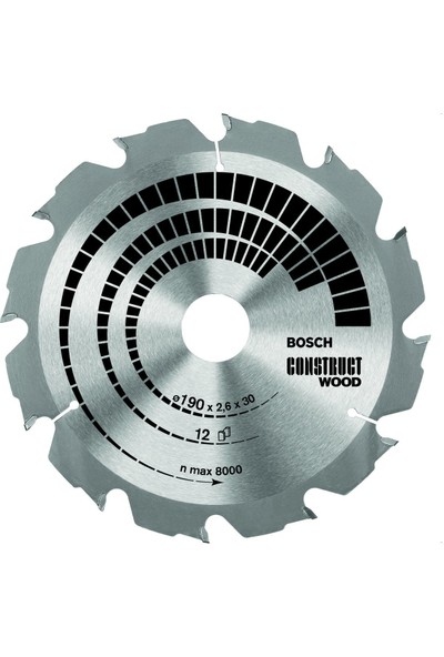 Bosch Daire Testere Bıçağı Şantiye İçin Construct Wood 190X30Mm 12 Diş Bosch Daire Testere Bıçağı Şantiye İçin Construct Wood 190X30Mm 12 Diş