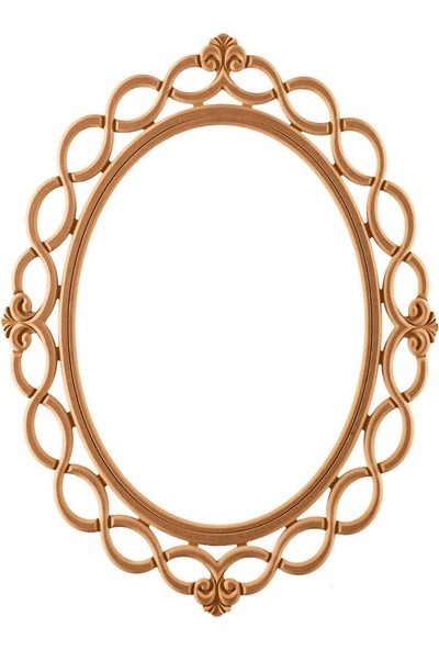 Bendegan Burma Oval Ayna Çerçevesi Ham Cilasız
