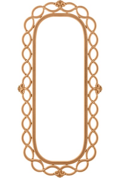 Bendegan Burma Boy Aynası Çerçevesi Ham Cilasız Ahşap