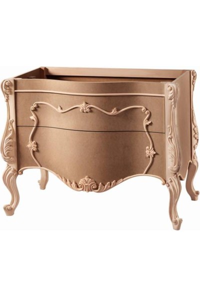 Bendegan Venedik Çekmeceli Banyo Dolabı Ahşap Ham