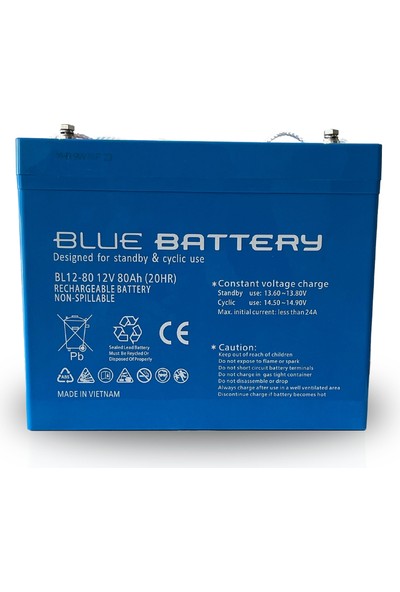 Blue Battery 12V 80 Ah Kuru Tip Akü Blue Battery 12V 80 Ah Kuru Tip Akü