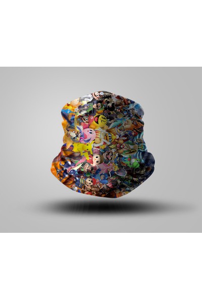 Kampf Mikro Fiber Taktiksel Fonksiyonel Outdoor Dikişsiz Boyunluk / Buff / Bandana - Atari Chracters