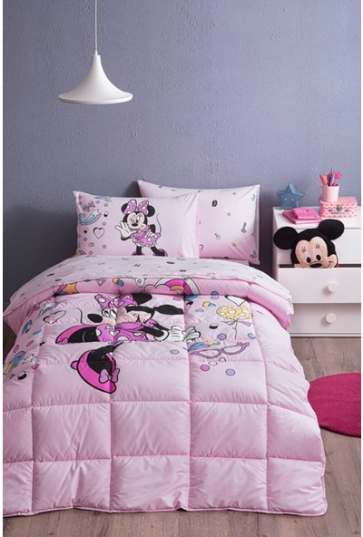 Özdilek Lisanslı Tek Kişilik Yorgan Seti Minnie Mouse Icon