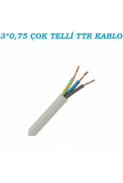 TTR 3x0,75 Ttr Çok Telli Kablo 1 Kalite (50 Metre Satışımızdır)