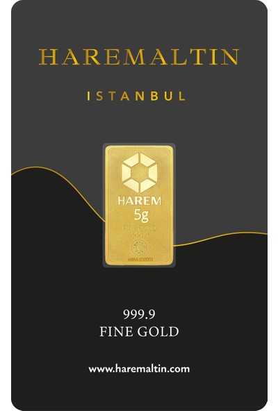Harem Altın 5 gr 999.9 Gram Külçe Altın Harem Altın 5 gr 999.9 Gram Külçe Altın