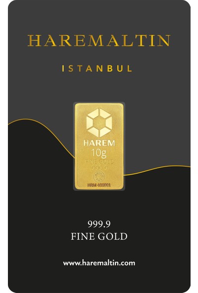 Harem Altın 10 gr 999.9 Gram Külçe Altın