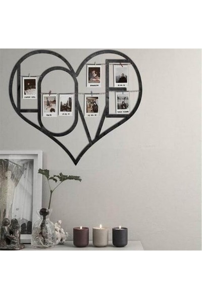Baupor Aşk Çerçevesi Metal Duvar Dekoru