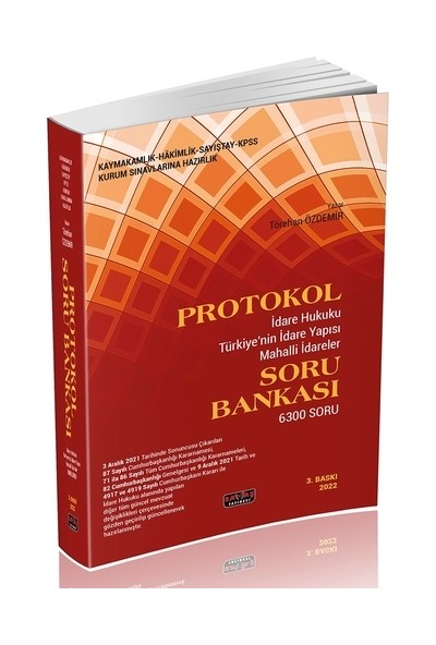 Protokol Soru Bankası Törehan Özdemir Savaş Yayınları 2022 - Törehan Özdemir