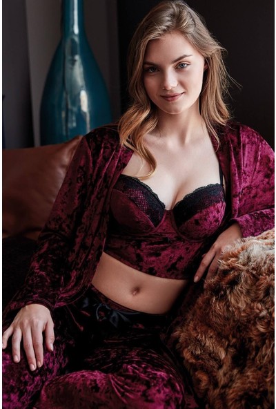 Anıl Kadın Sabahlık Büstiyer Takım