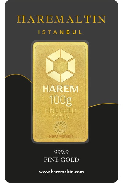 Harem Altın 100 gr 999.9 Gram Külçe Altın Harem Altın 100 gr 999.9 Gram Külçe Altın