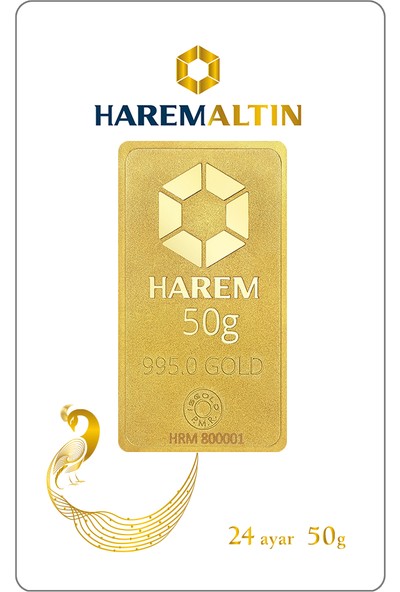 Harem Altın 50 gr Gram Külçe Altın