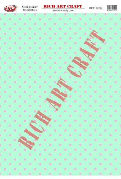 Rich Rich pirinç Dekopaj Kağıdı 8239 PD-8239
