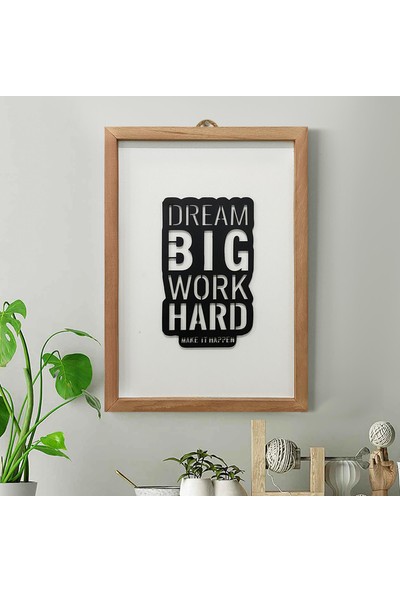 Webotto Masif Ahşap Çerçeve Big Dream Motto Ahşap Tablo Webotto Masif Ahşap Çerçeve Big Dream Motto Ahşap Tablo