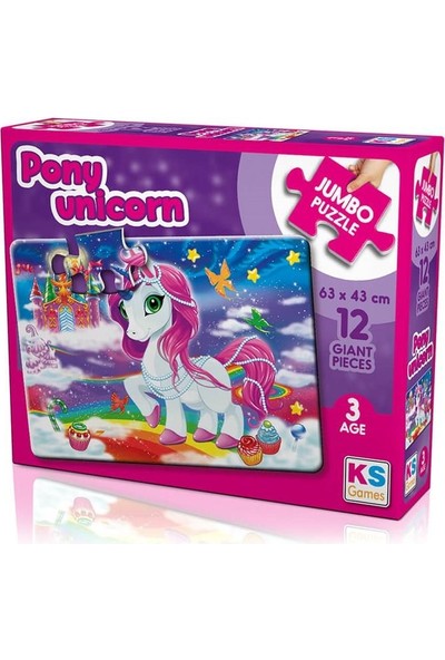 Ks Games Pony Unicorn 12 Parça Jumbo Boy Puzzle Ks Games Pony Unicorn 12 Parça Jumbo Boy Puzzle