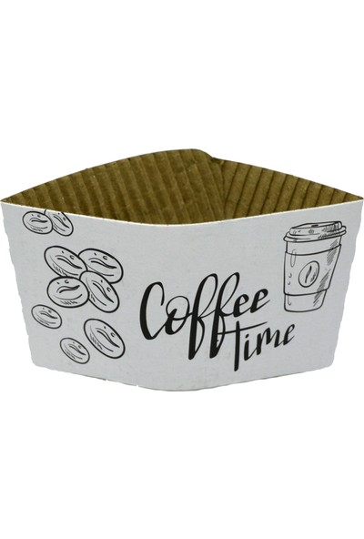 Karton Bardak Tutacağı Sleeve El Yakmaz 14-16 oz 100'lü Karton Bardak Tutacağı Sleeve El Yakmaz 14-16 oz 100'lü