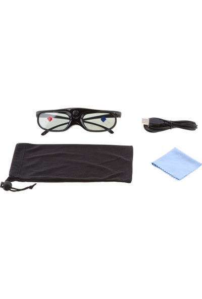 Şarj Edilebilir 3D Dlp-Link Aktif Gözlük / / Sony Projektör Siyah