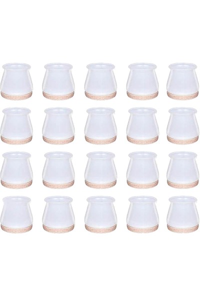 20 Pakma Silikon Kaydırıcı Sandalye Bacak Koruyucu Parke Zeminler, Tüm Şekil W W Küçük Yuvarlak Uyuyor