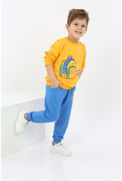 Toontoy Kids Toontoy Erkek Çocuk Çantalı Yazı Baskılı Eşofman Takım