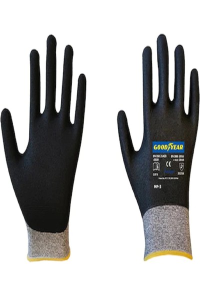 Goodyear Eldiven Mp-3 Tam Kaplı 9 Large EN388 (1 Çift)