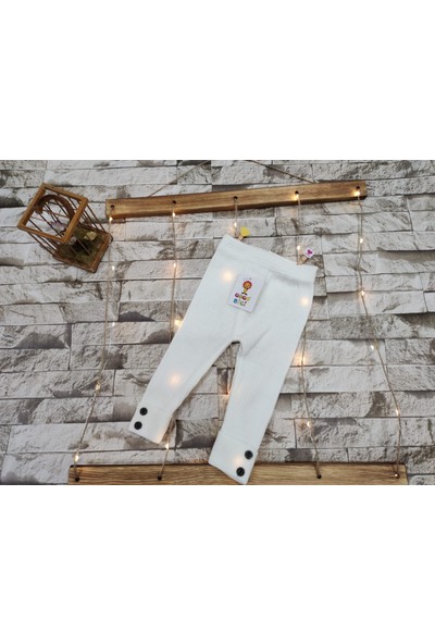 Gogo Bici Meriç Bebe Düğme Detaylı Fitilli Bebek Triko Tayt