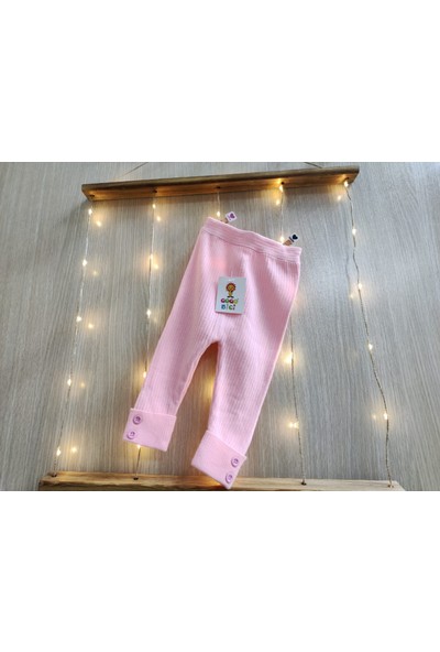 Gogo Bici Meriç Bebe Düğme Detaylı Fitilli Bebek Triko Tayt