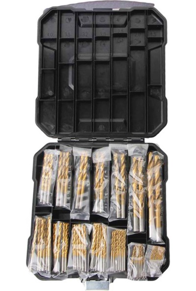Top Titanyum Büküm Matkap Ucu Seti 99 Parça Metal Çelik (Yurt Dışından) Top Titanyum Büküm Matkap Ucu Seti 99 Parça Metal Çelik (Yurt Dışından)