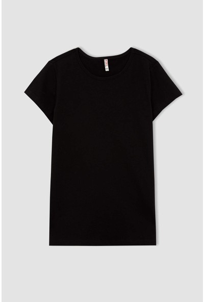 DeFacto Kız Çocuk 23 Nisan Basic Bisiklet Yaka Kısa Kollu Tişört I0489A622SP DeFacto Kız Çocuk 23 Nisan Basic Bisiklet Yaka Kısa Kollu Tişört I0489A622SP