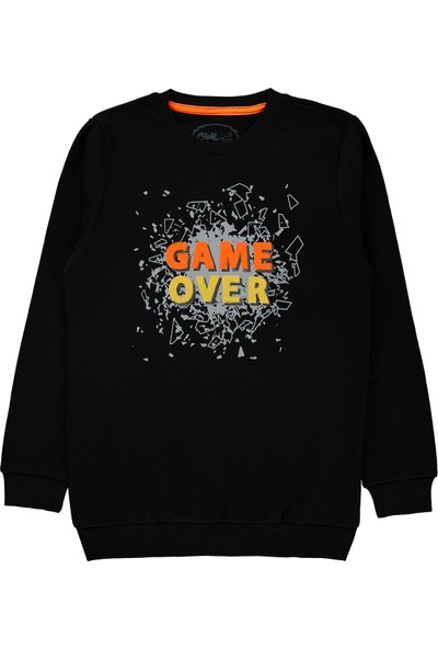 Civil Boys Erkek Çocuk Sweatshirt 6-9 Yaş Siyah