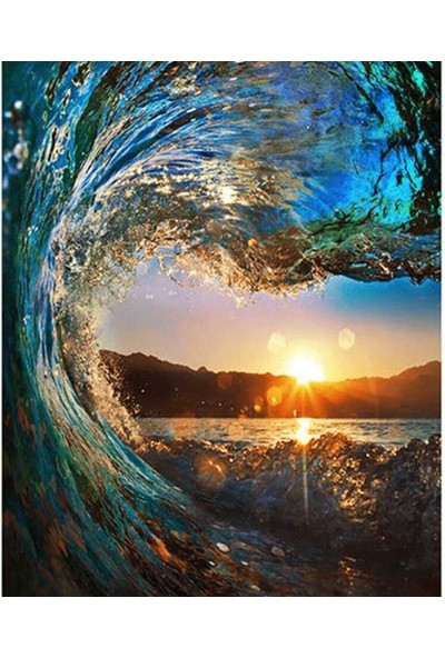 Lily Hobbyland Sayılarla Boyama Seti Çerçevesiz Rulo 40 x 50 cm Riodejenario Dalgası