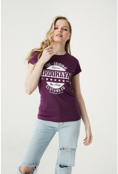 FullaModa Brooklyn Baskılı Tişört