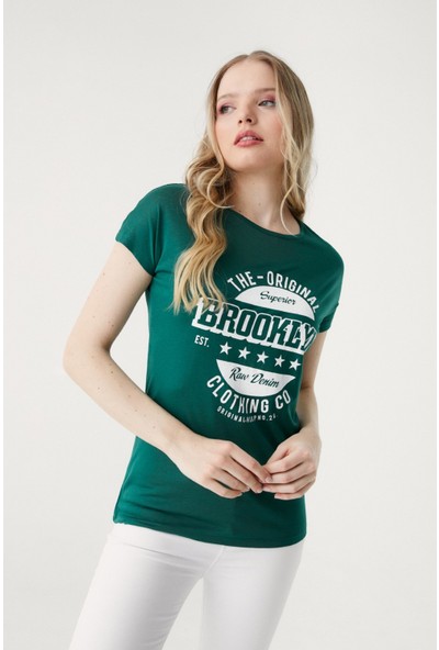 FullaModa Brooklyn Baskılı Tişört