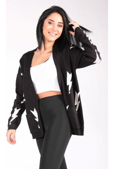 Giyim Dünyası Kadın Cepli Hırka Siyah Giyim Dünyası Kadın Cepli Hırka Siyah