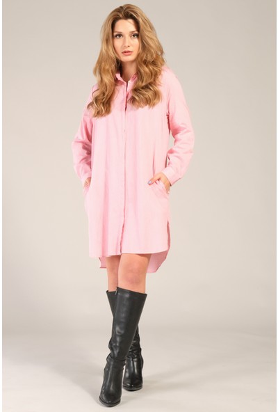 Giyim Dünyası Kadın Tunik Gömlek Pembe