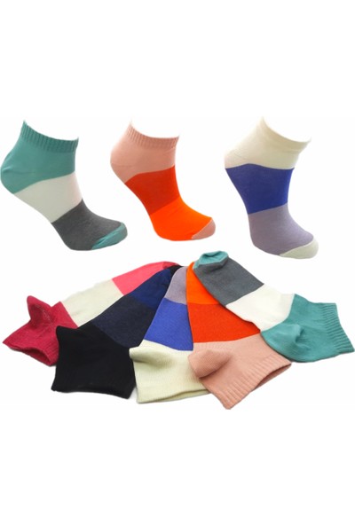 Black Arden Socks 2 Renkli Booties Socks BT-0386 Black Arden Socks 2 Renkli Booties Socks BT-0386