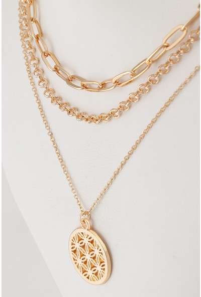 Sortie Accessories Yaşam Çiçeği Figürlü Kombin 3'lü Kolye Seti 317