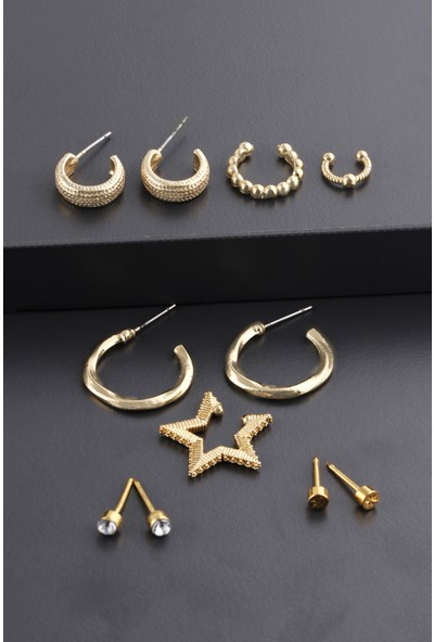 Sortie Accessories Yıldız Figürlü Halka ve Kıkırdak Kombin Küpe Seti 18 Sortie Accessories Yıldız Figürlü Halka ve Kıkırdak Kombin Küpe Seti 18
