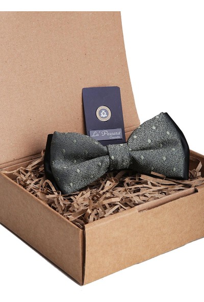 Kravatkolik Nefti Yeşil Puantiye Desen Papyon P1193 Kravatkolik Nefti Yeşil Puantiye Desen Papyon P1193