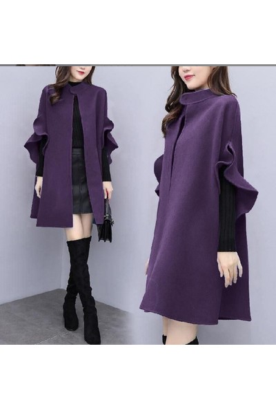 Incendio Kadın Sonbahar/ Kış Orta Uzunlukta Yün Ceket (Yurt Dışından)